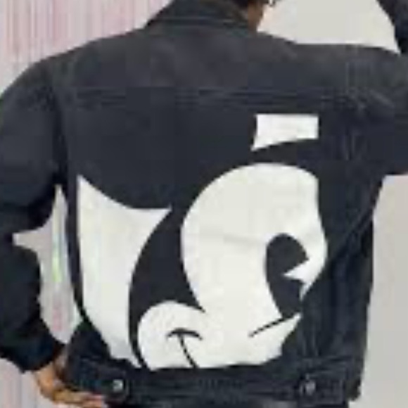 Mickey & Co. | Jackets & Coats | Mickey Mouse Vintage Black Denim ...